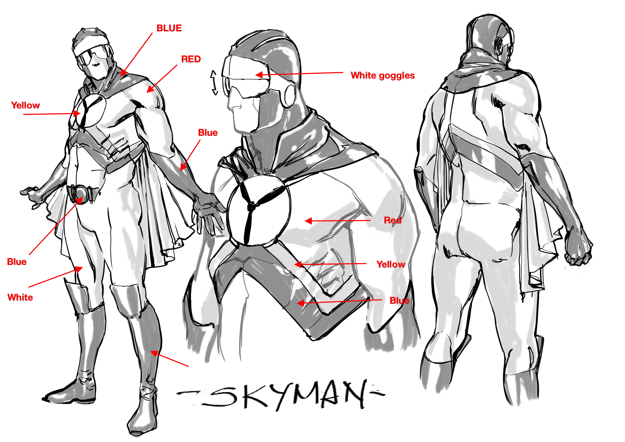 skyman concept Colors Captain Midnight – Multiversity Comics