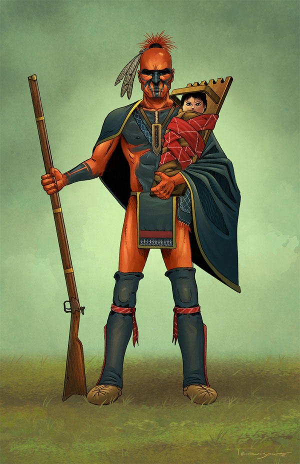 Native American Mando and Child by Teiowisonte Thomas Deer ...
