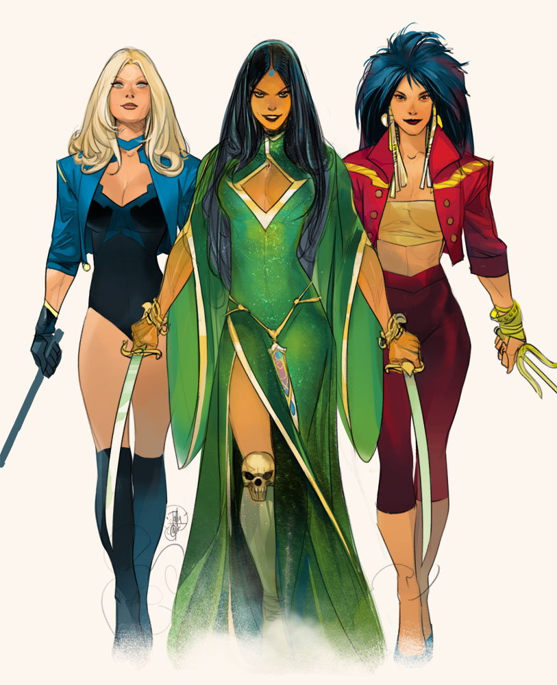 Black Canary Talia al Ghul and Lady Shiva by Otto Schmidt ...