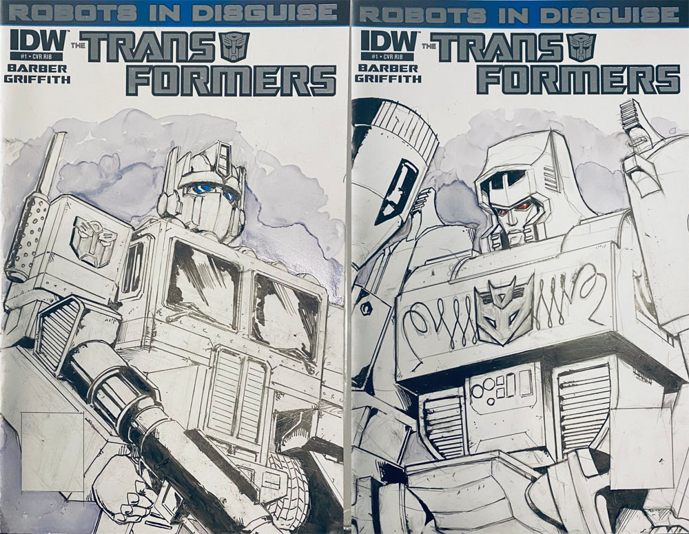 Original Optimus Prime and Megatron toy designs by Andrew Lee Griffith ...