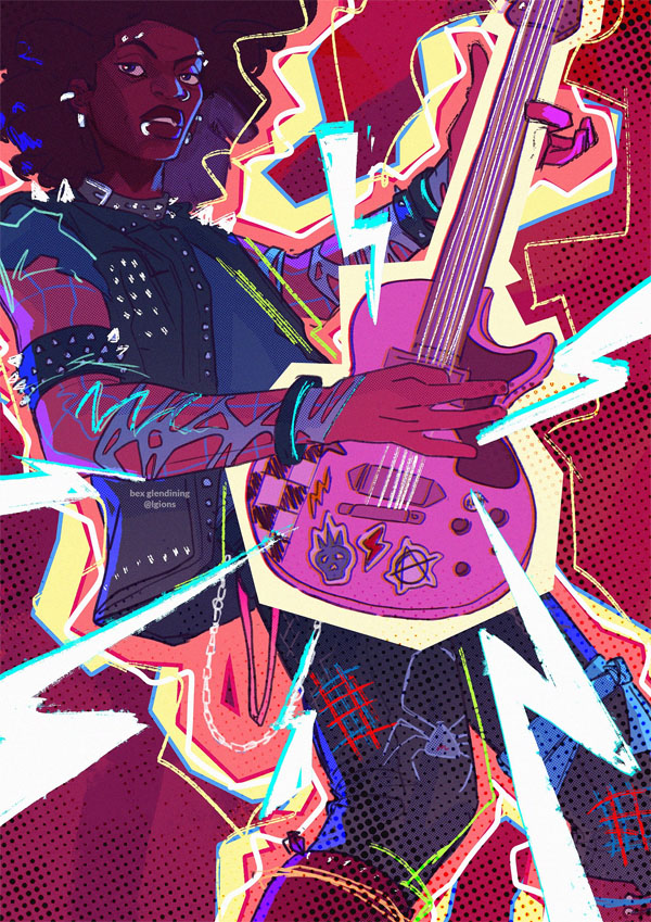 Spider-Punk by Bex Glendining – Multiversity Comics