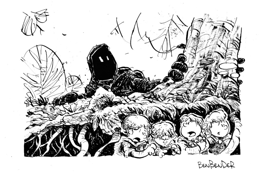 Ben Bender Lord of the Rings Hobbits hiding from Ringwraith ...