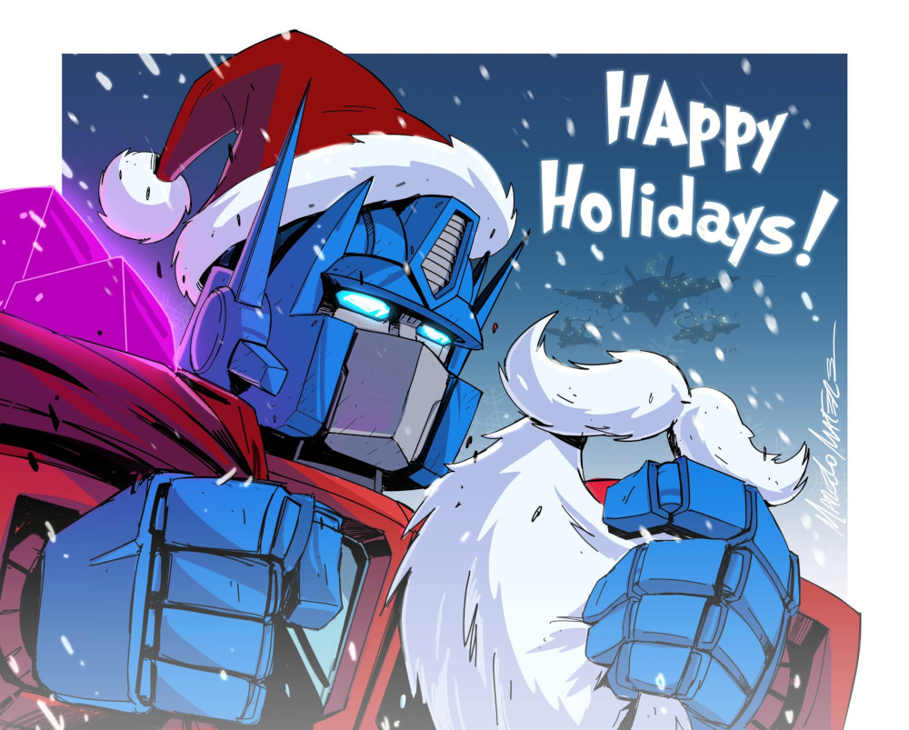 Marcelo Matere Santa Optimus Prime Christmas card – Multiversity Comics